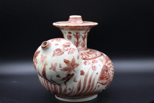 Rare Red Underglazed Antique Chinese Porcelain Kendi Ming Dynasty ...