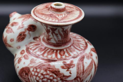 Rare Red Underglazed Antique Chinese Porcelain Kendi Ming Dynasty ...